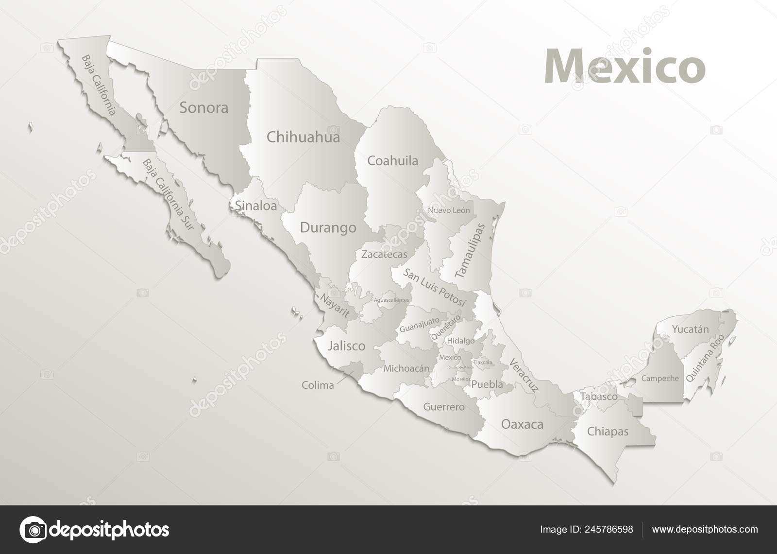Printable Blank Political Map Mexico