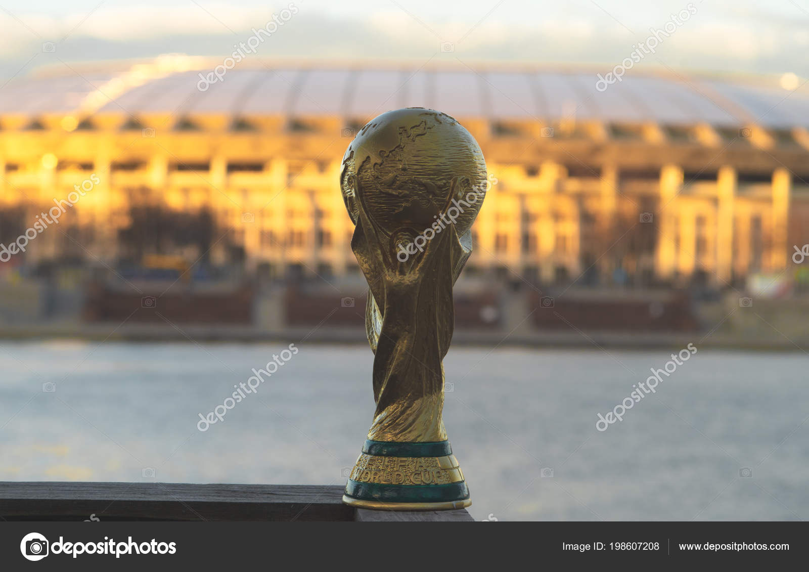 April 2018 Moscow Russia Trophy Fifa World Cup Backdrop Luzhniki ...