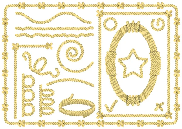 Gold rope border Vector Art Stock Images | Depositphotos