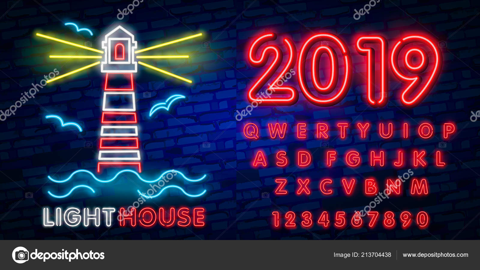 Lighthouse Neon Sign. Lighthouse Logo in Neon Style, Symbol, Design ...