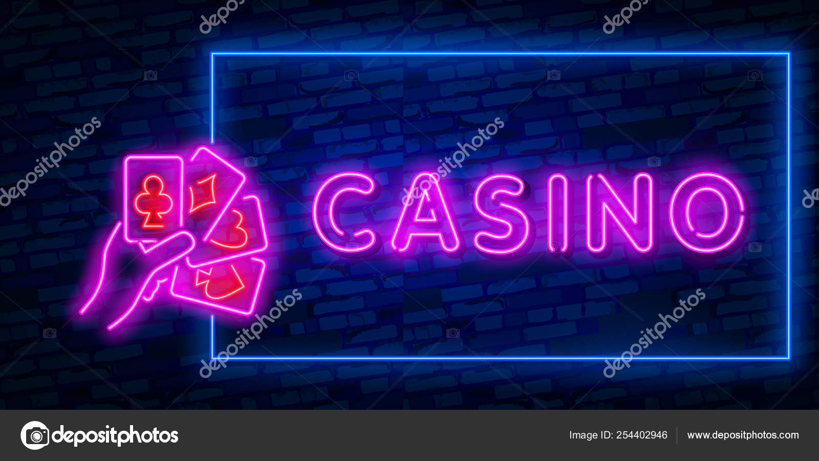 Neon Casono sign. Vector realistic isolated neon sign of Blackjack ...