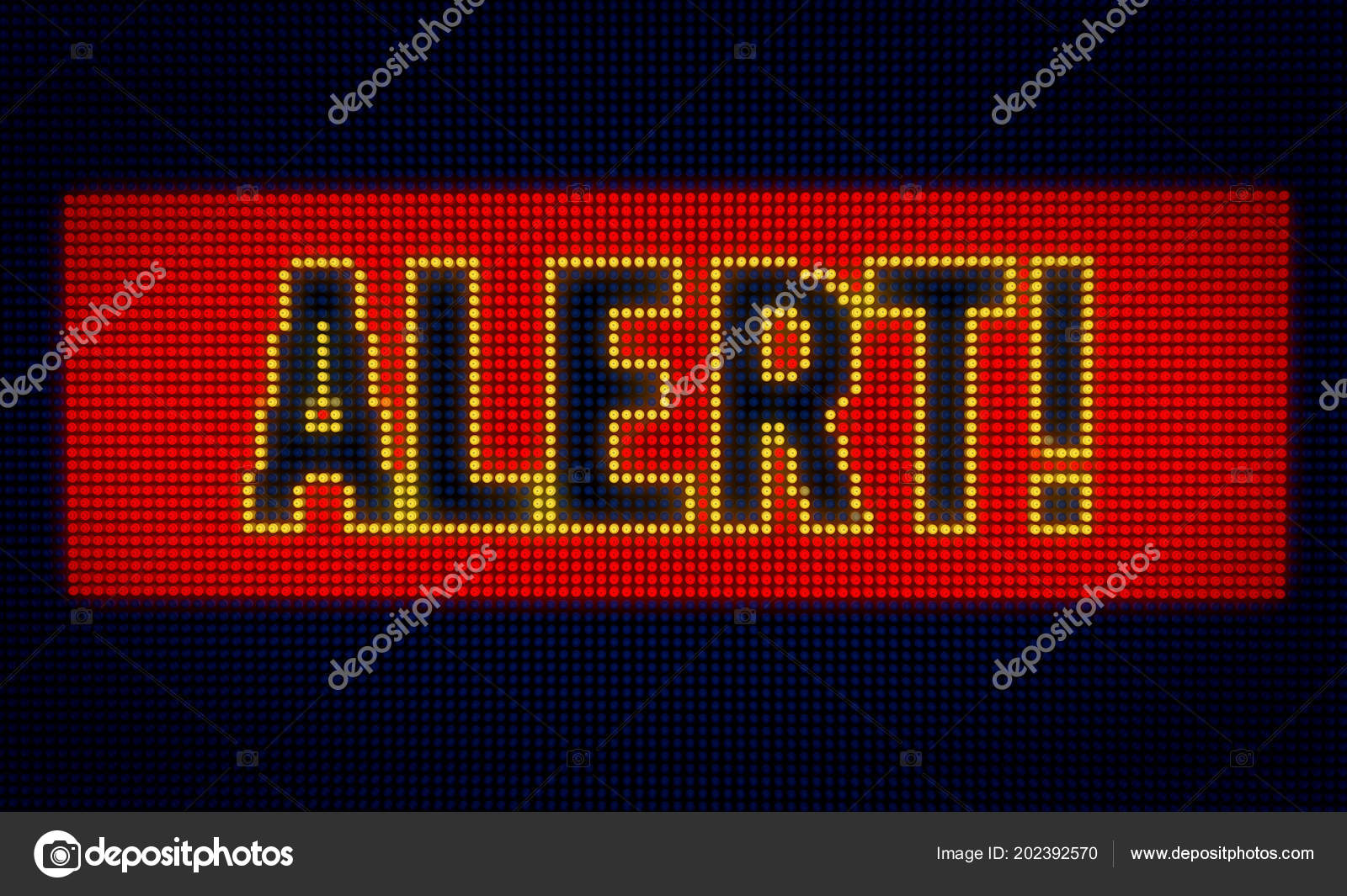 Alert Word Big Led Display Large Pixels Bright Light Warning Stock ...