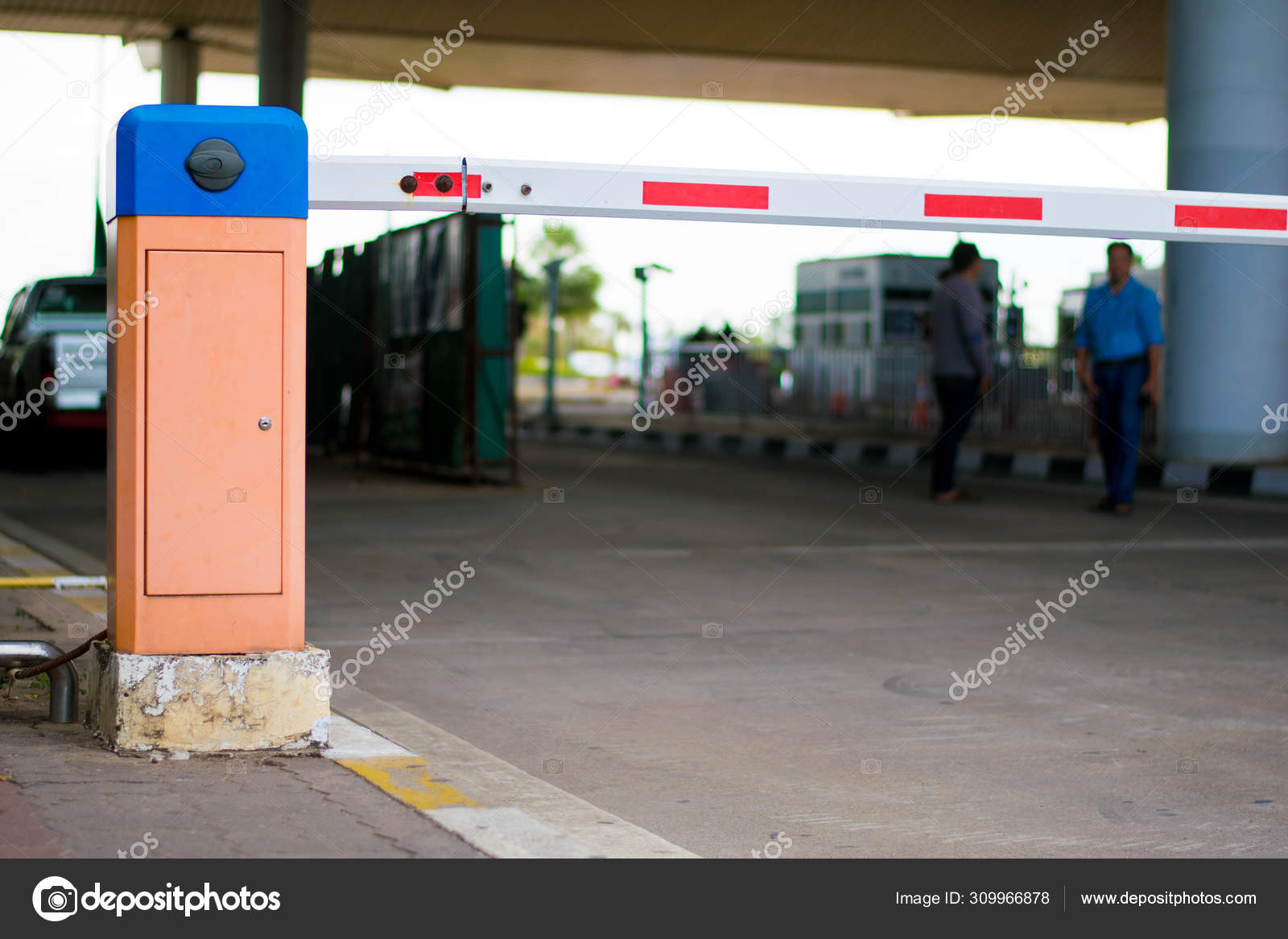 Roadblock Car Road Barrier Stock Photo by ©apichart609@gmail.com 309966878
