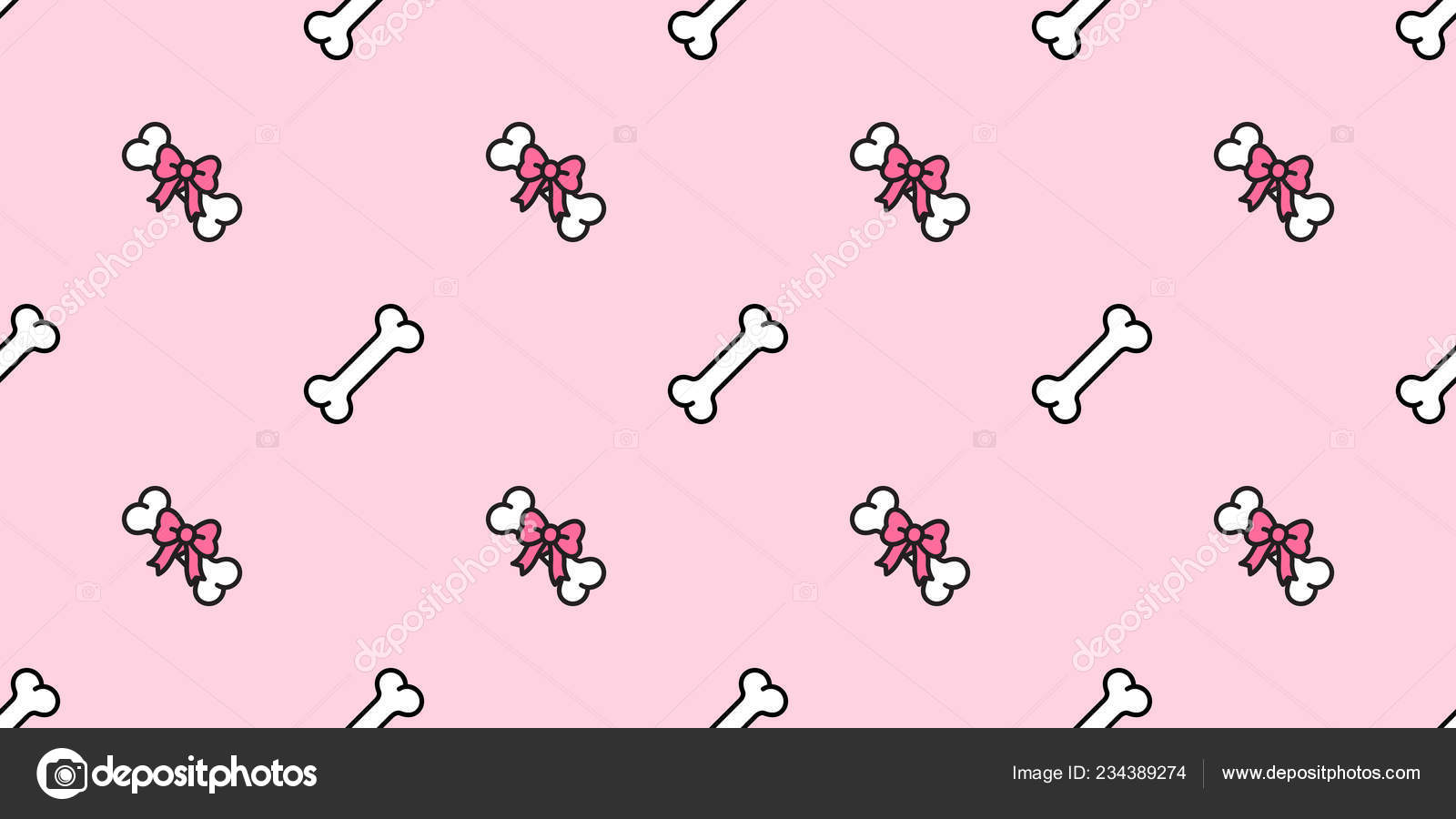 Pink Dog Bone Background