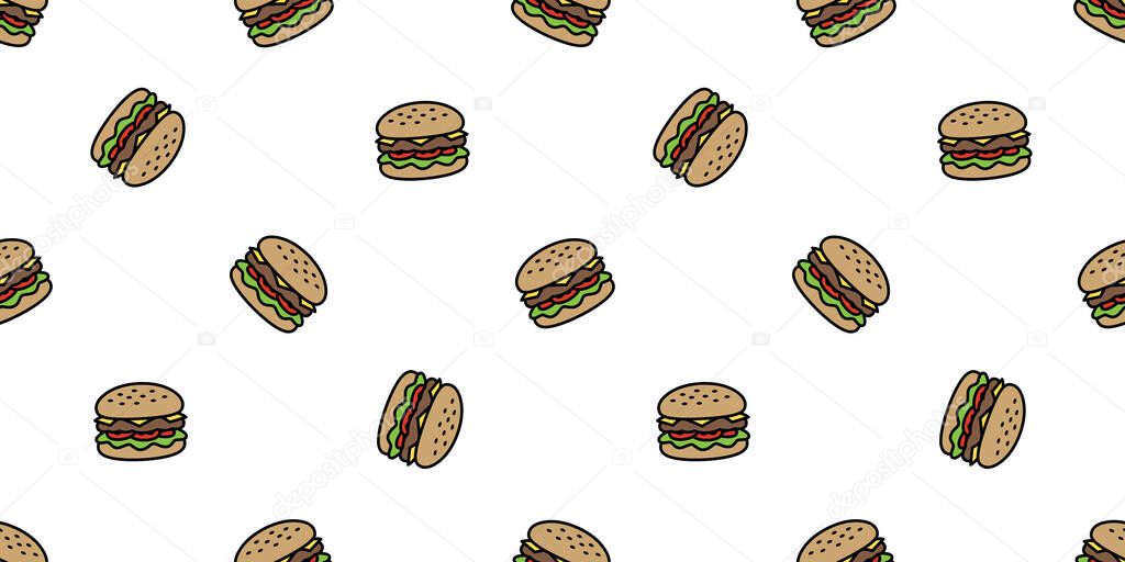 hamburguesa patr n sin costura comida r pida vector panader a horneado icono de la carne ...