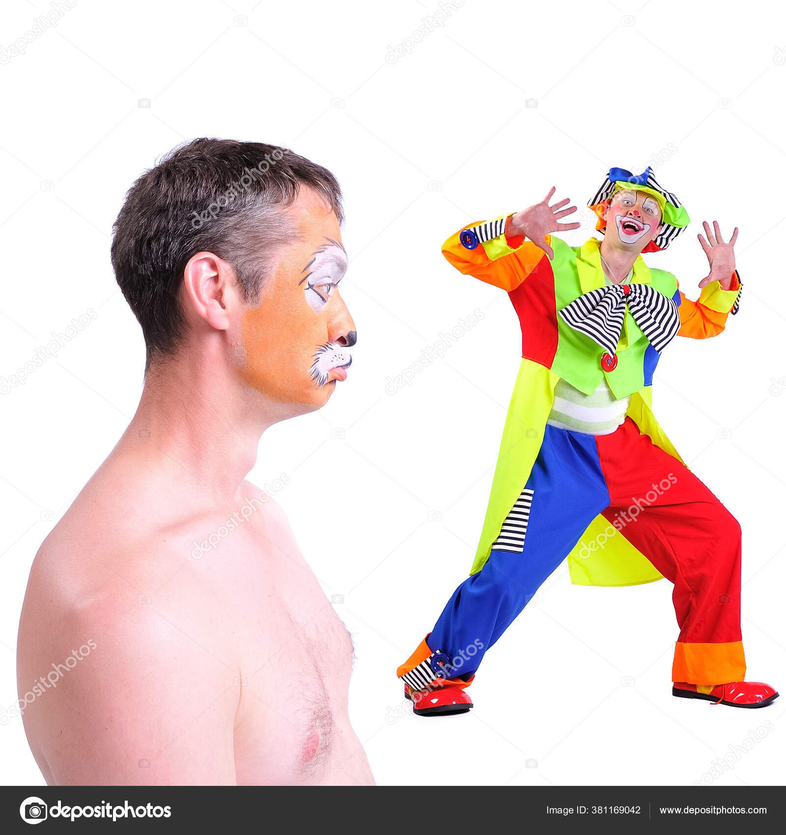 Portrait Smiling Actor Various Theater Roles Costumes Emotional ...