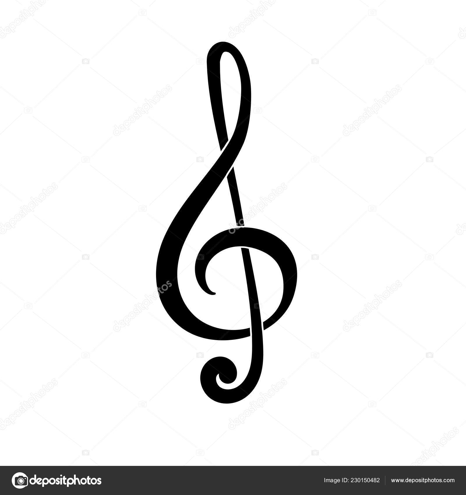 Musikksymboler Utklipp Svart Og Hvitt