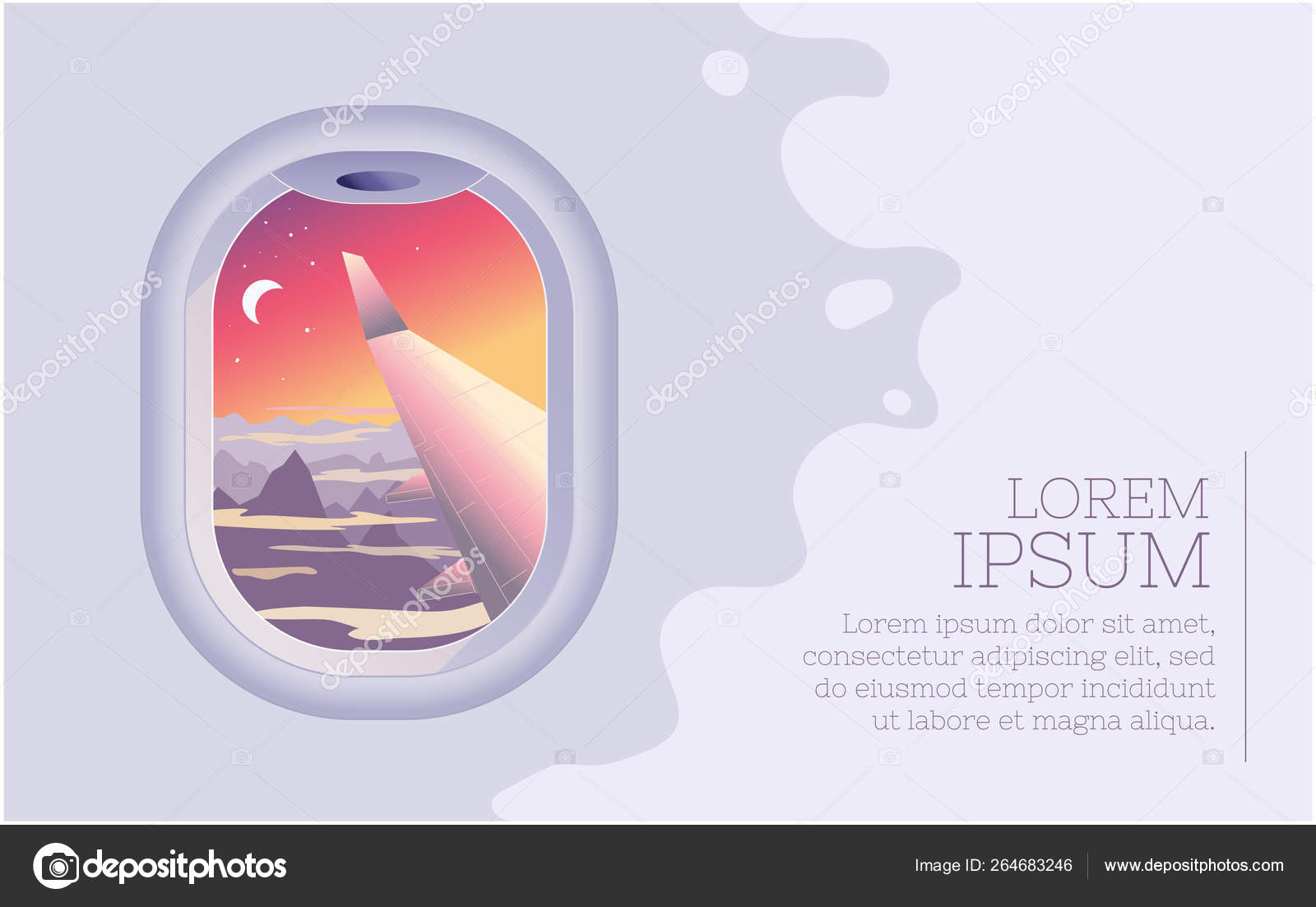 View From Airplane Window Drawing