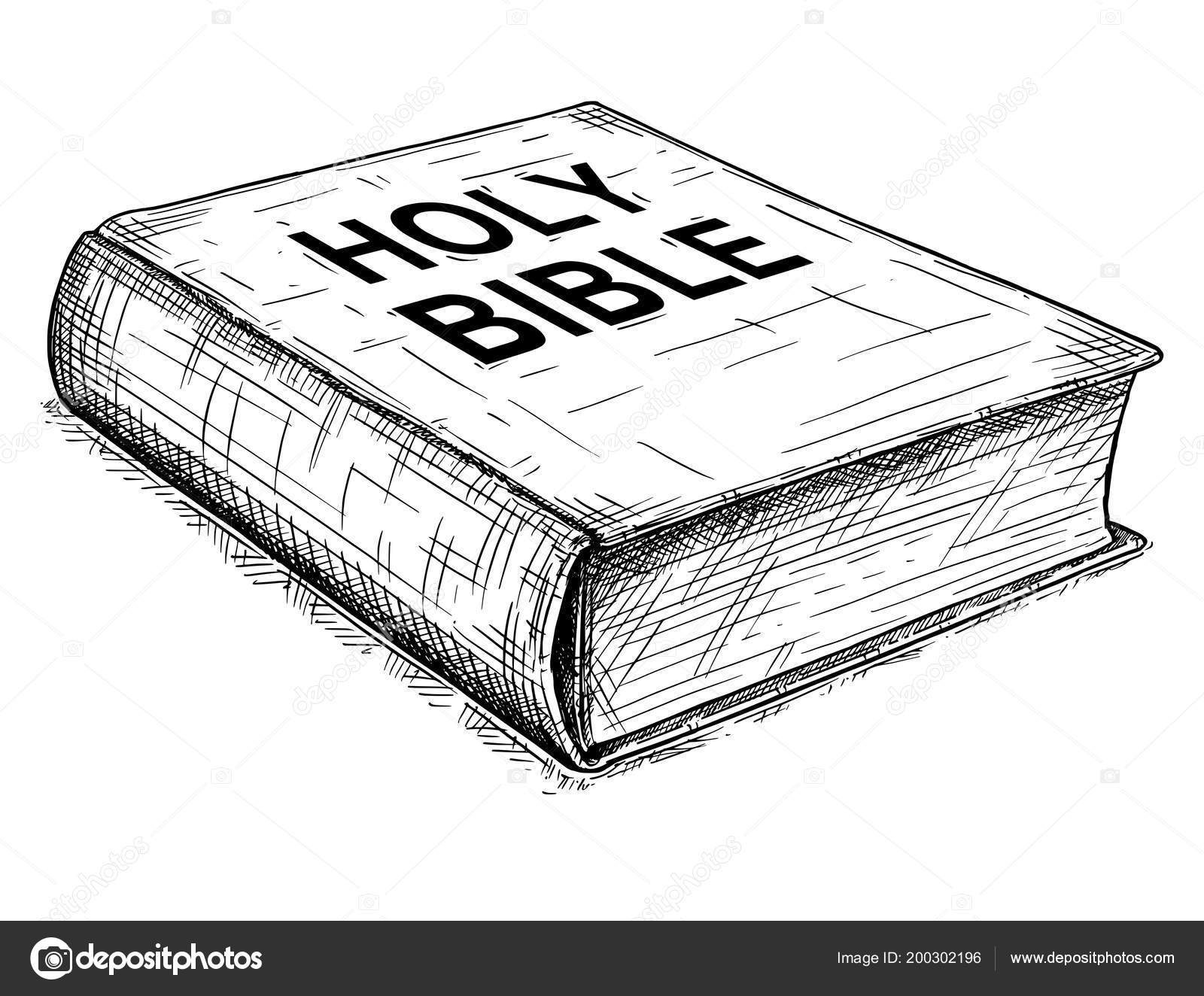 Vector Artistic Drawing Illustration of Book of Holy Bible Stock Vector ...