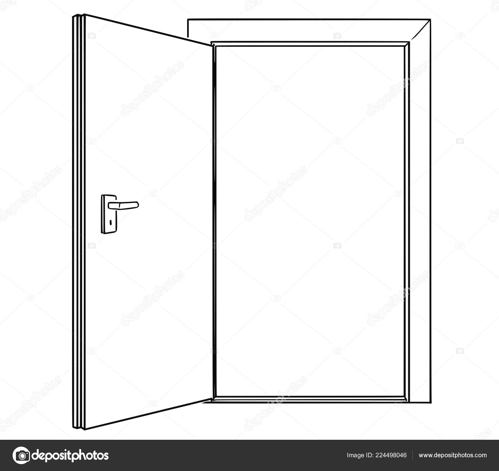 Dibujo De Puerta Abierta
