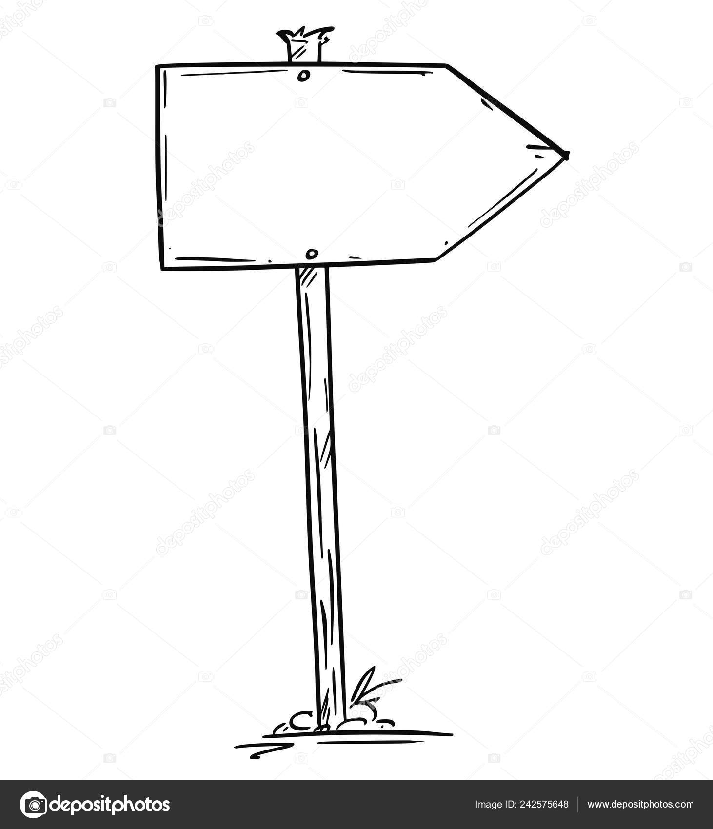 Blank Street Signs Black And White