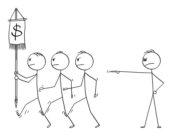 TV Commercial Advertising Product. Vector Cartoon Stick Figure ...