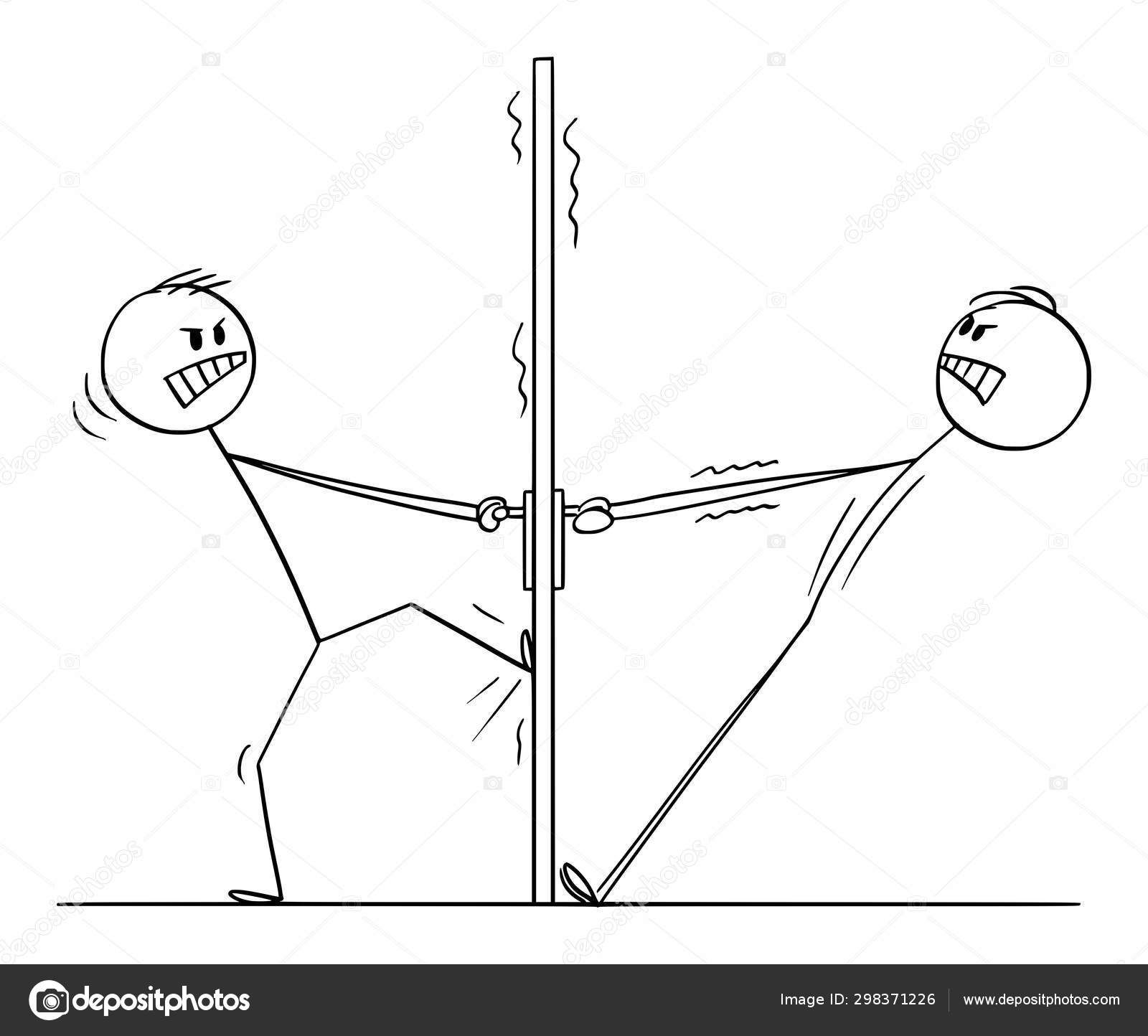 Two Angry People Cartoon