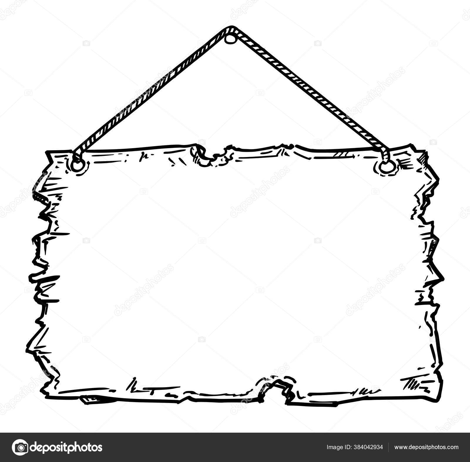 Blank Hanging Sign Clipart