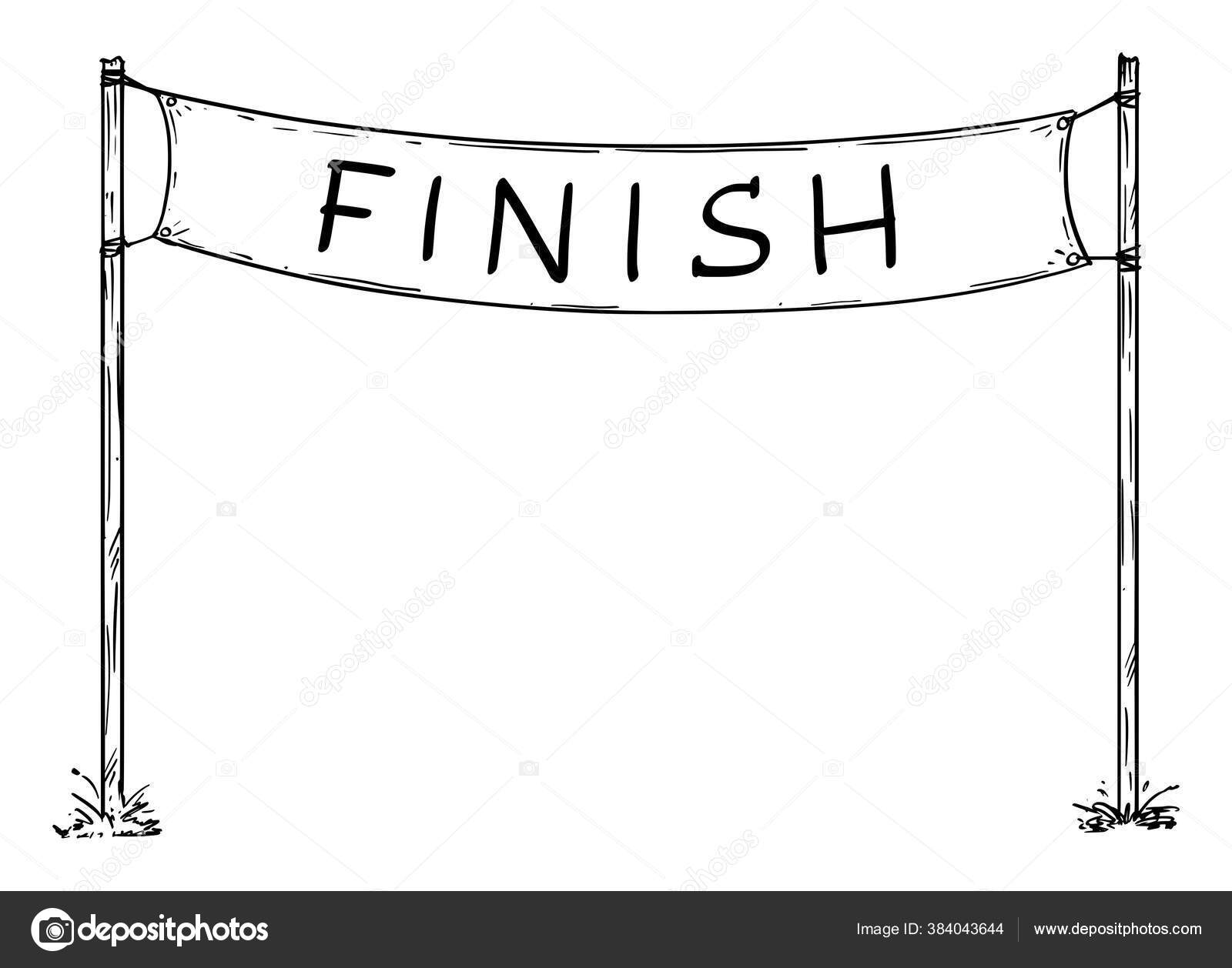 Race Finish Line Cartoon