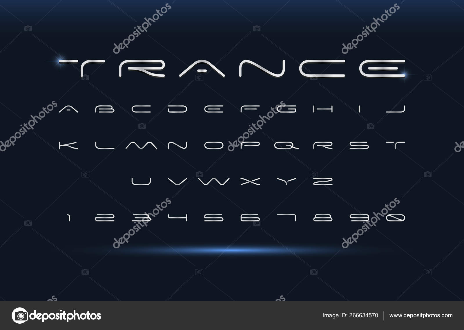 Futuristic Fonts Alphabet