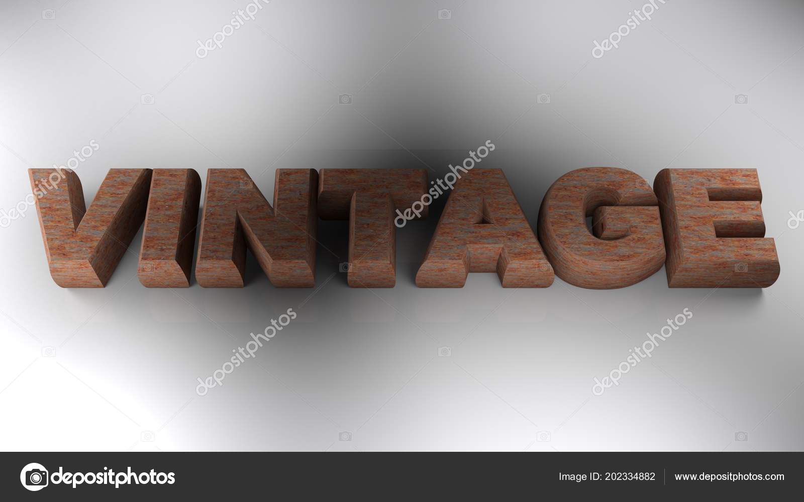 Word Vintage Written Rusty Iron Letters Laying White Surface Rendering ...