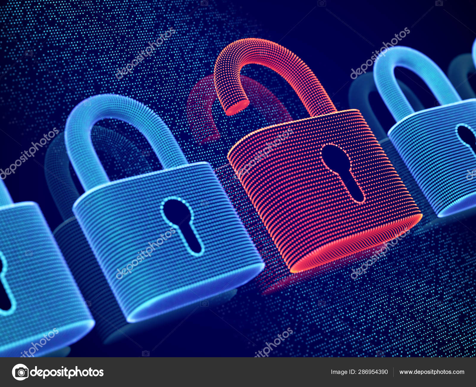 Data security and privacy concept. Visualization of personal or ...