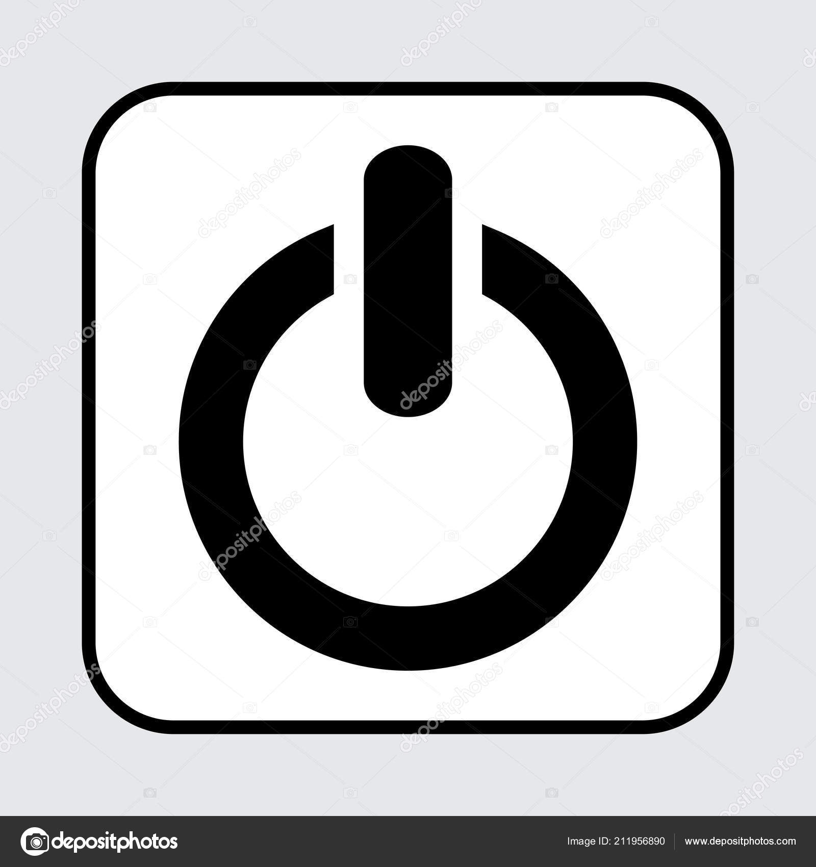 Black Power Button Icon Vector Illustration Stock Vector Image by ... Black Power Button Icon Vector Illustration Stock Vector Image by ...