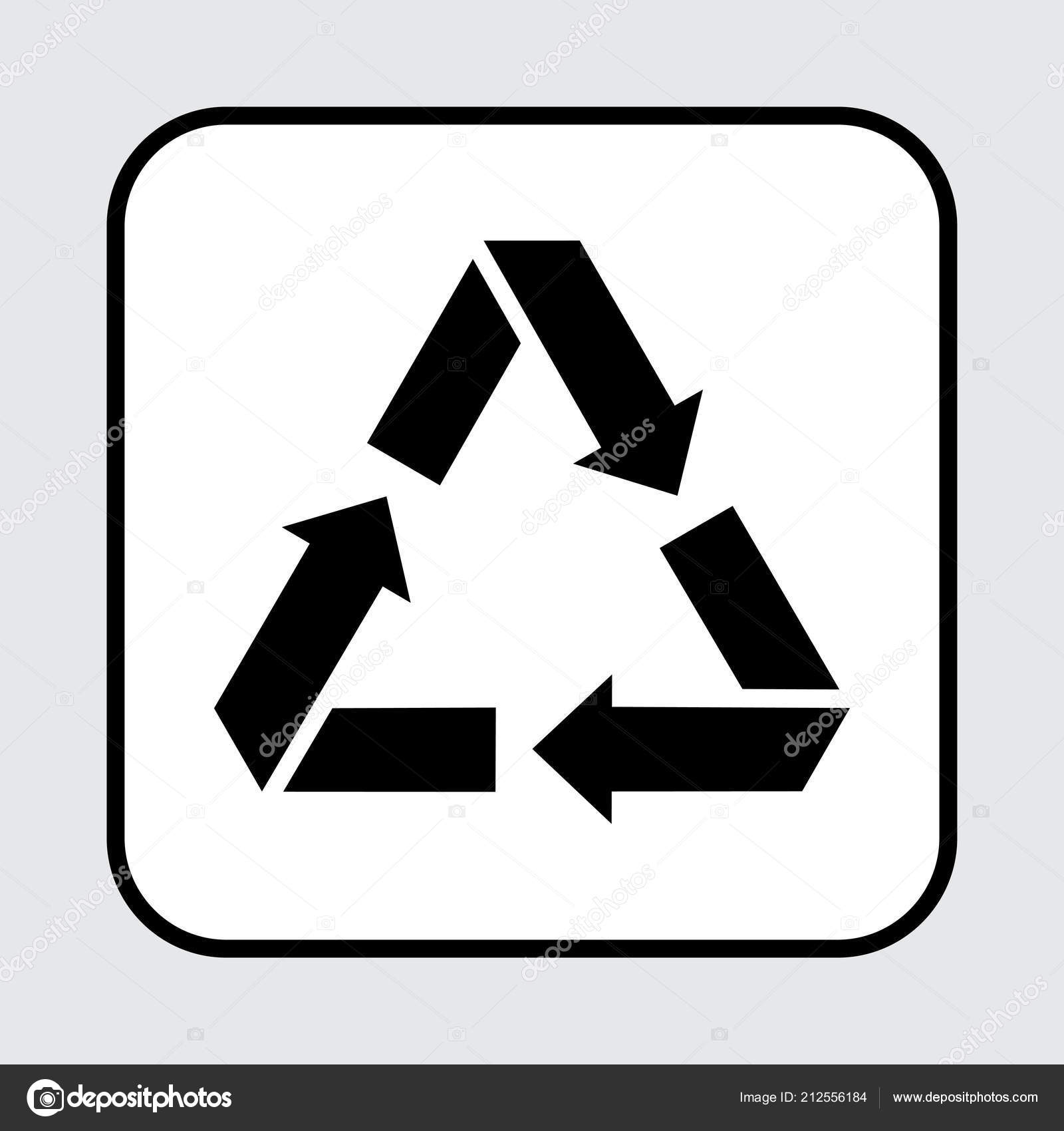 Ikon Daur Ulang Tanda Buangan Ilustrasi Vektor Vektor Stok oleh ...