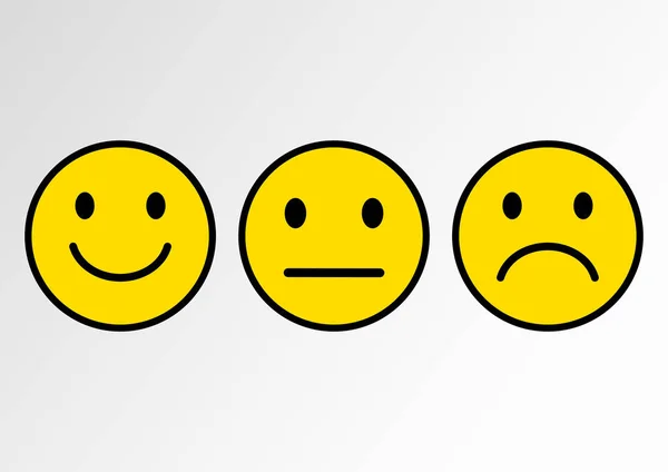 Label Face Emotions Yellow Stickers Isolated White Background Vector ...