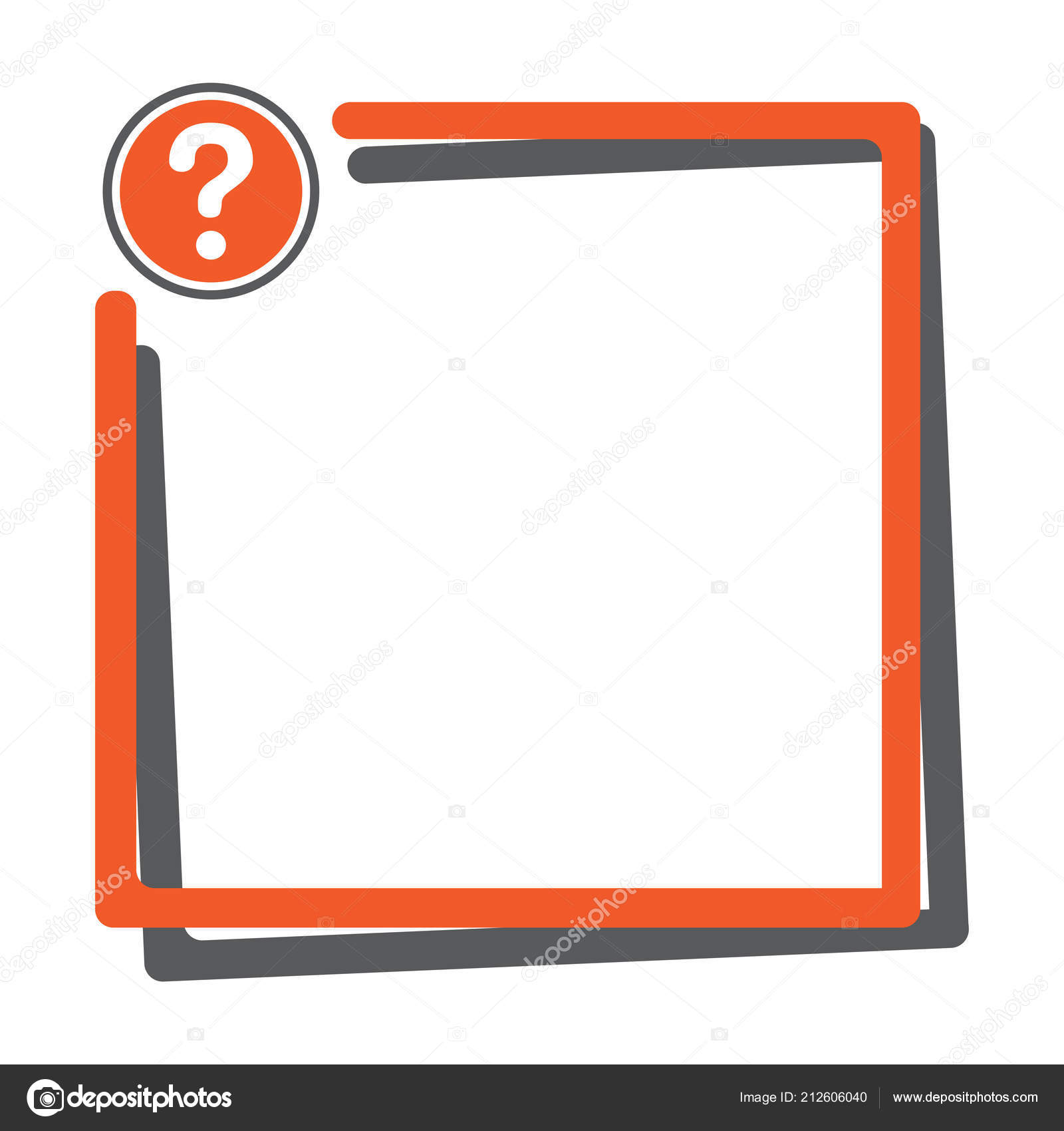 Question mark text frame | Text Box Question Mark Button Orange Gray ... Question mark text frame | Text Box Question Mark Button Orange Gray ...