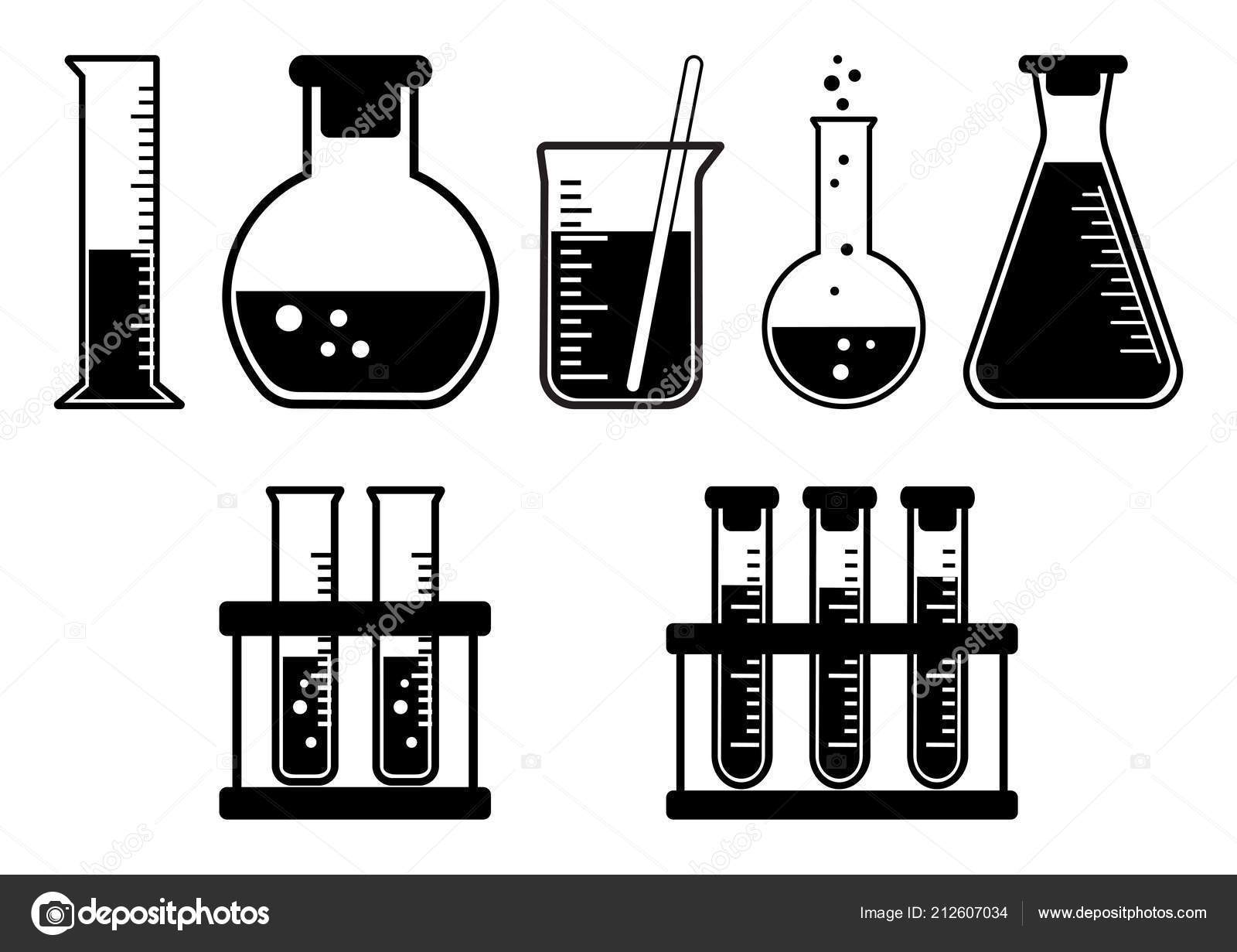 Chemistry Lab Clip Art Black And White