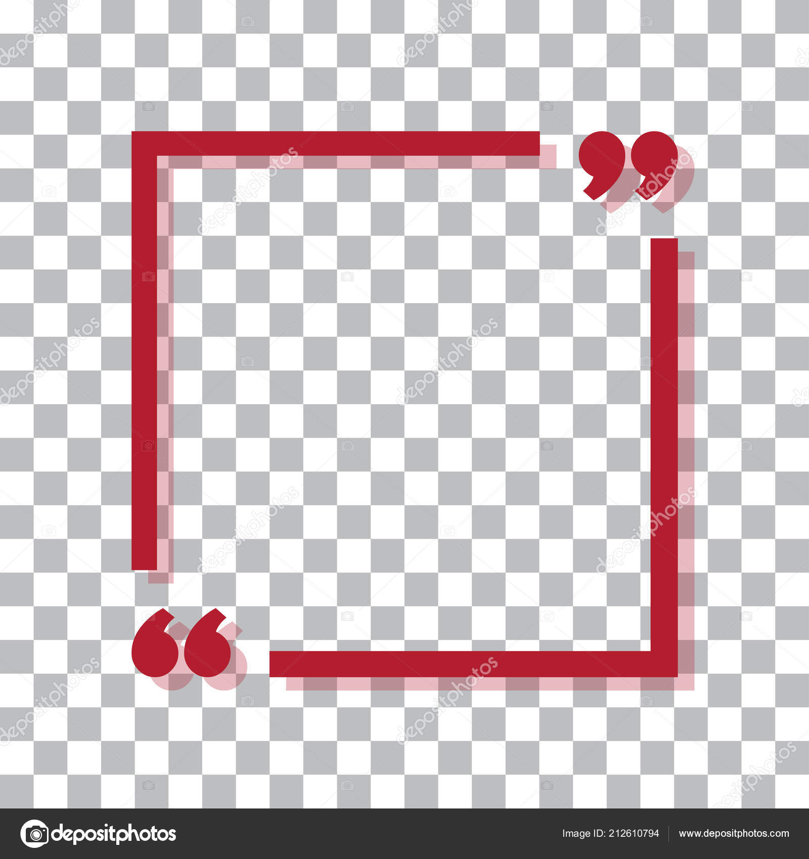 Red Frame Your Text Colored Shadow Text Quote Sign Red Stock Vector by ...