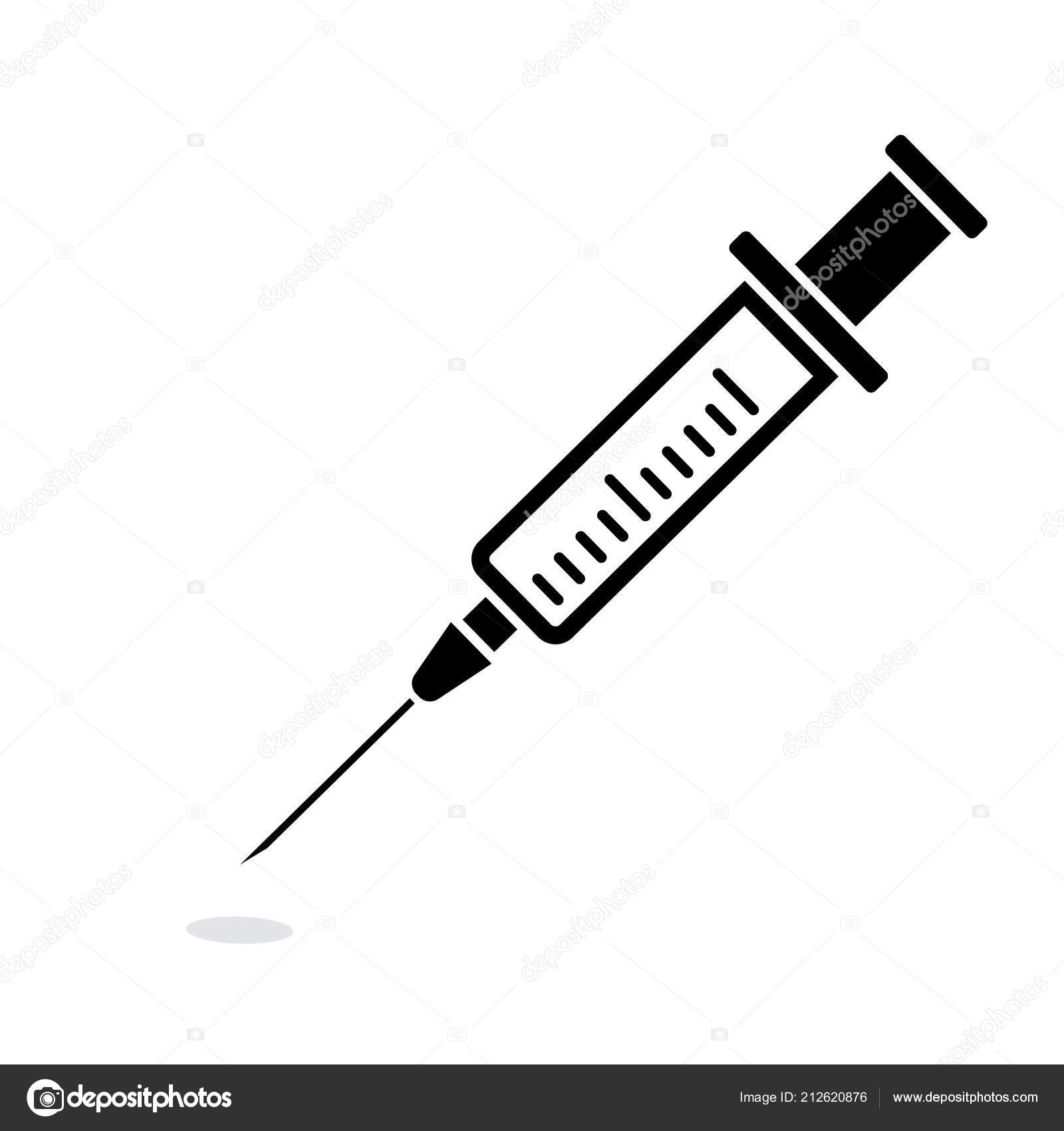 Syringe Injection Outline Design Vector Illustration Stock Vector by ...