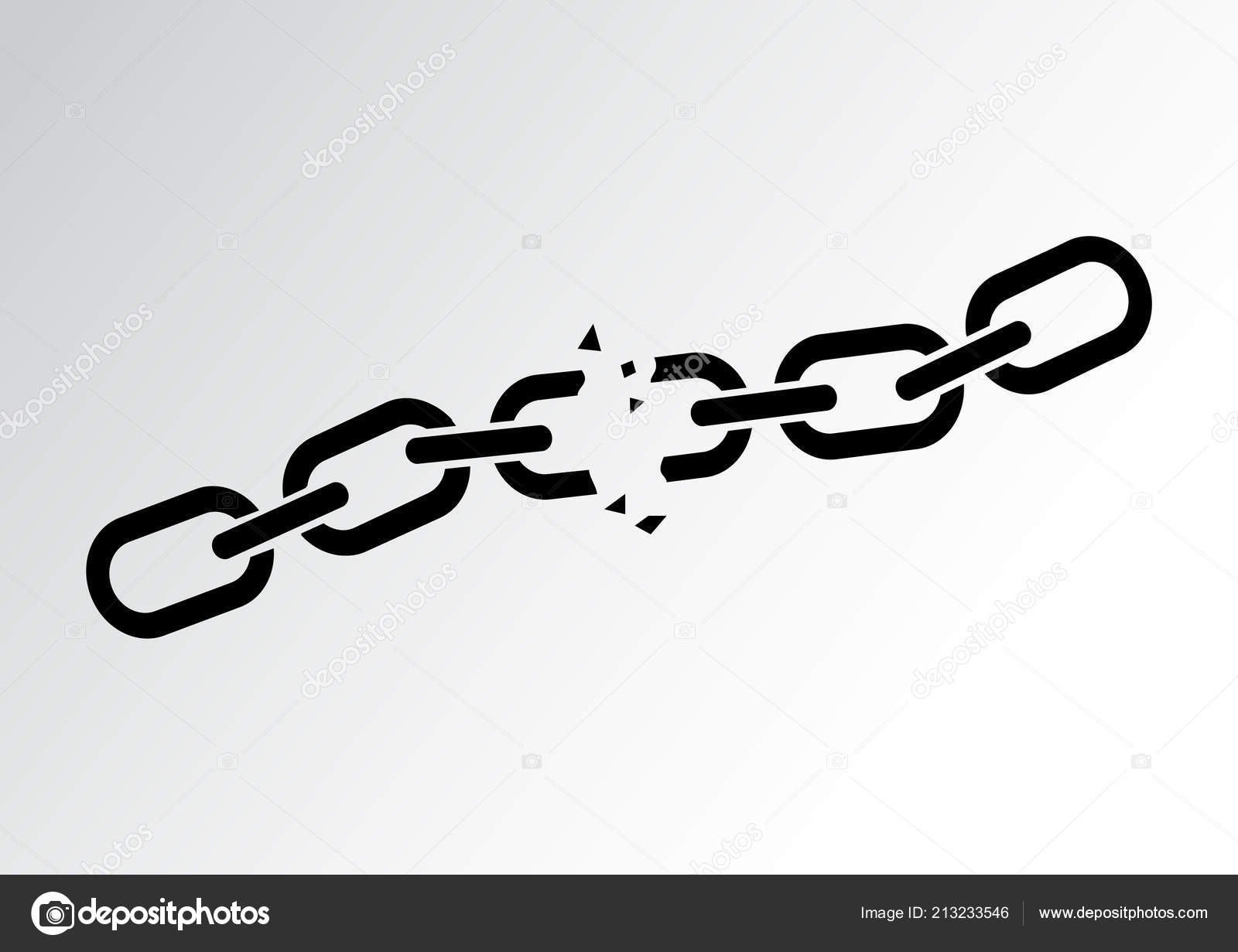 Broken Chain Vector Illustration Stock Vector by ©Sylfida 213233546