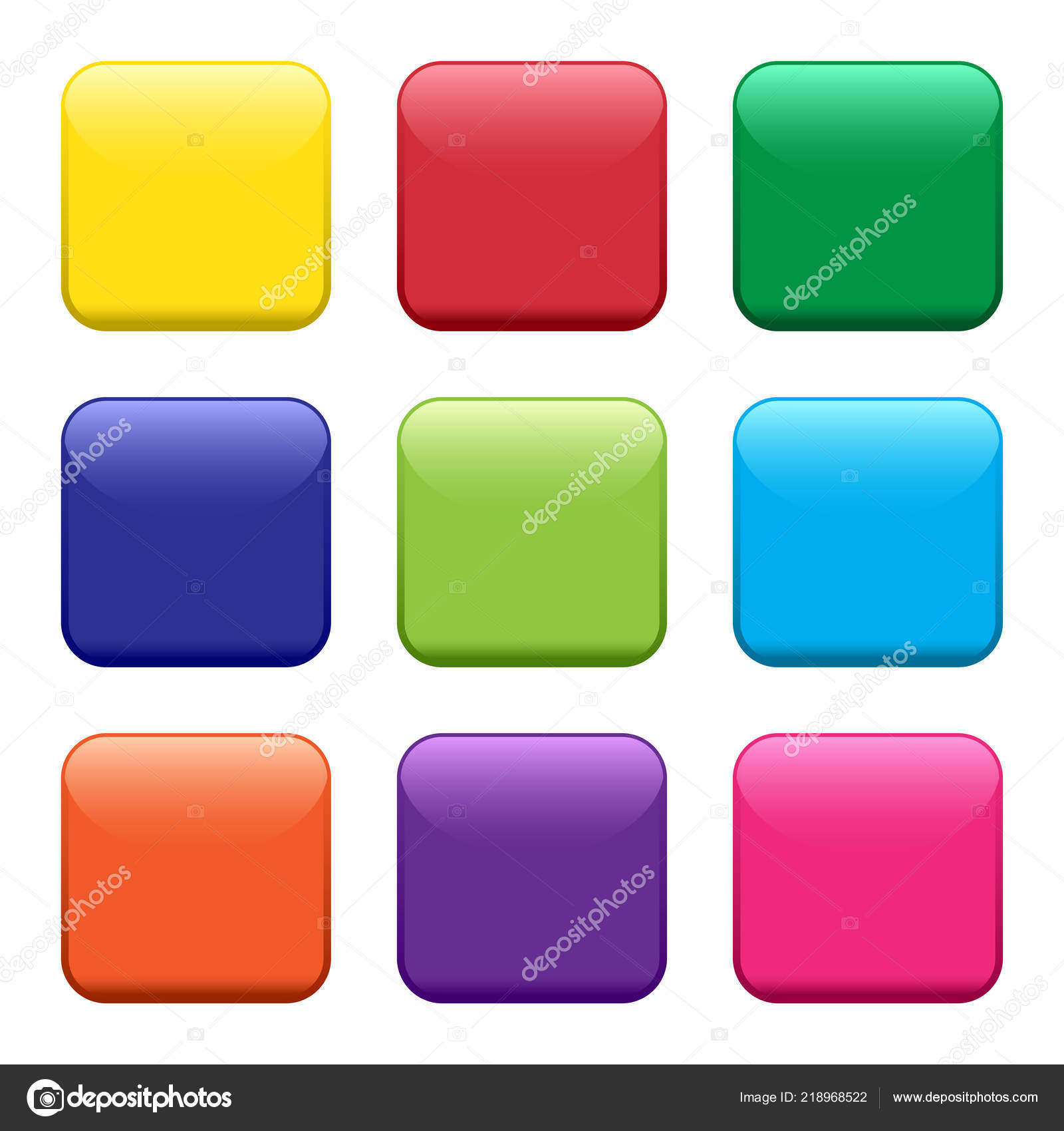Colorful Squared Buttons Vector Illustration Stock Vector by ©Sylfida ...