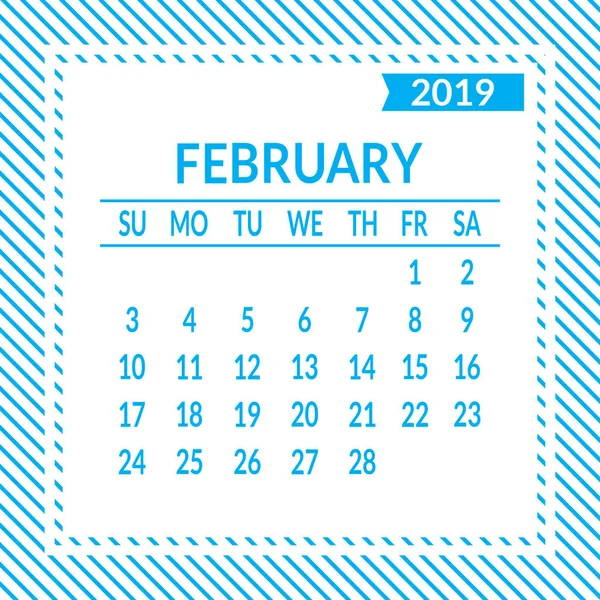 April Fourth Page Set Calendar 2019 Template Week Starts Sunday Stock ...