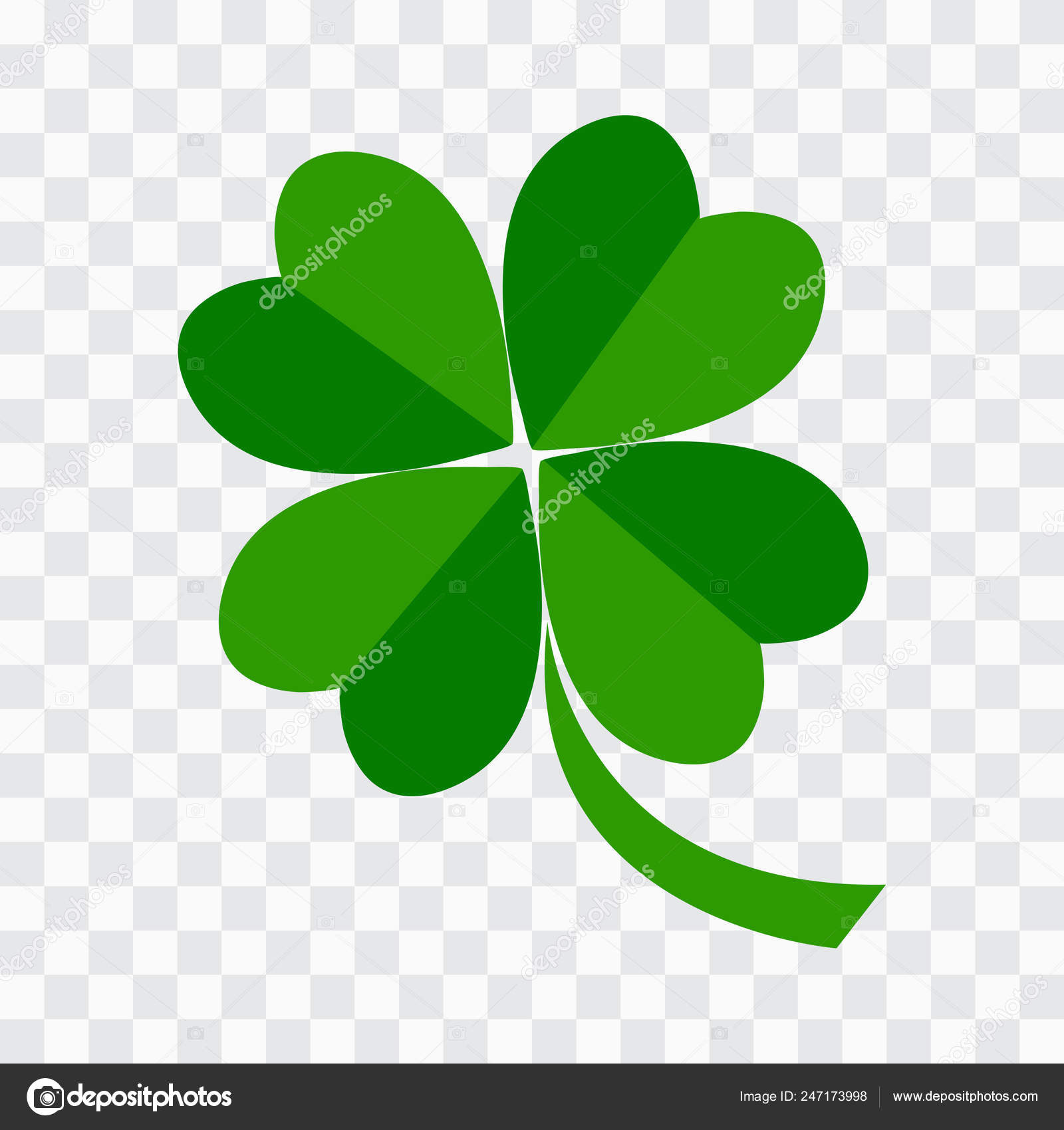 Green Leaf Clover Icon Transparent Background Vector Illustration Stock ...
