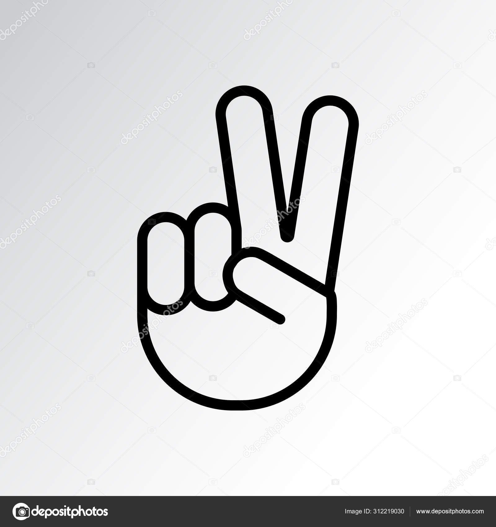 Peace Sign Hand Symbol