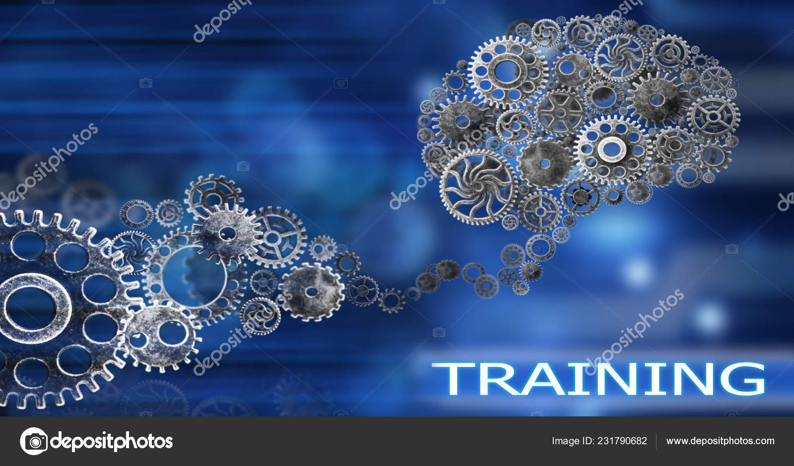 Training Brain Data Cogs Technology Training Business Concept Ideea ...