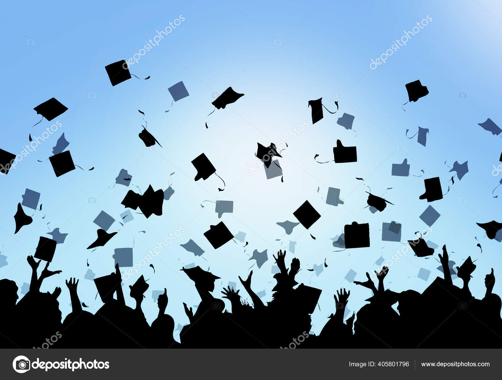 Graduation Celebration University Students Background — Stock Photo ...