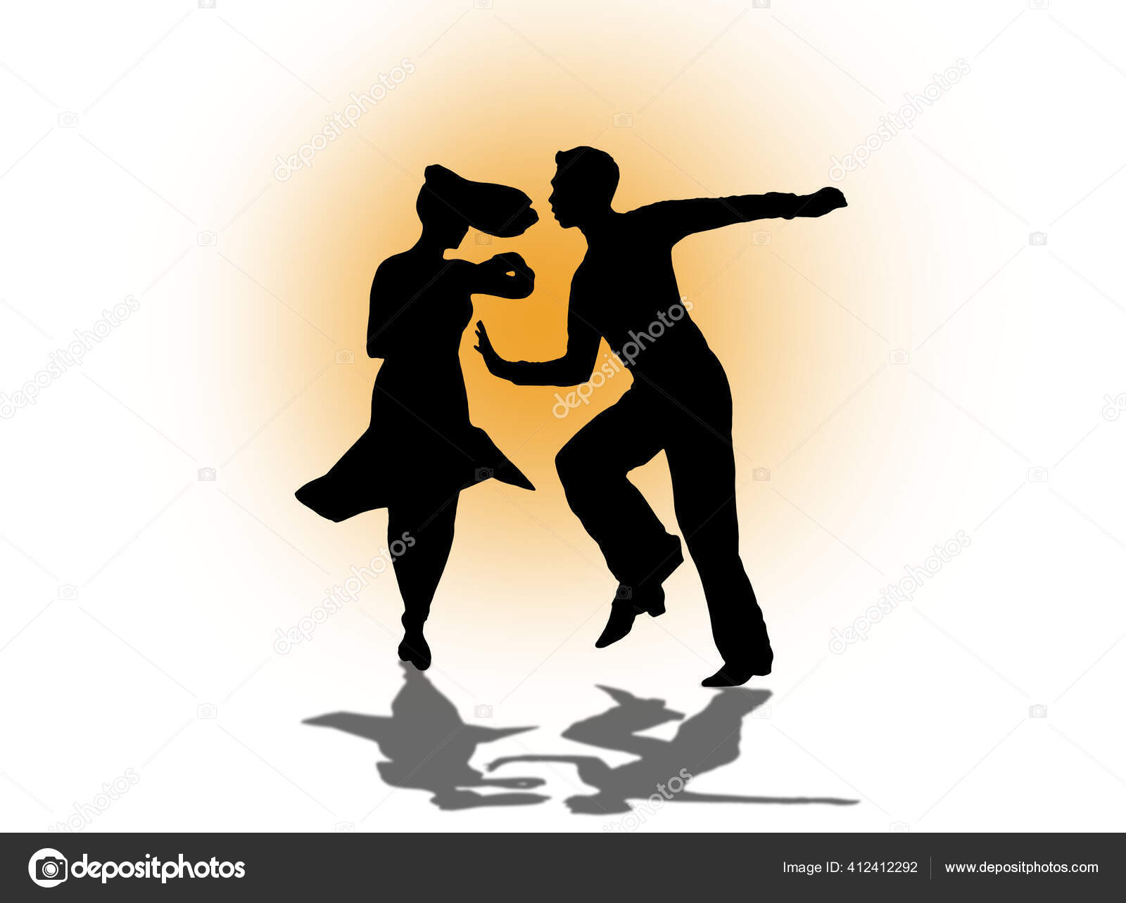 Latin Salsa Tango Dance Couple — Stock Photo © Adrianarad1991 #412412292