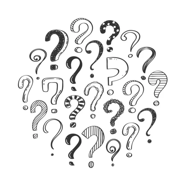 Hand Drawn Question Marks Blackboard Vector Stock Vector Image by ...