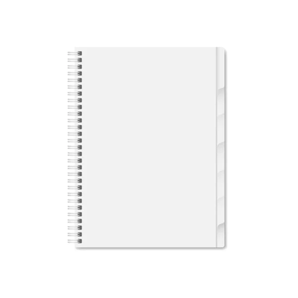 Blank White Square Notebook Cover Vector Mock Esp Vertical Blank Stock ...