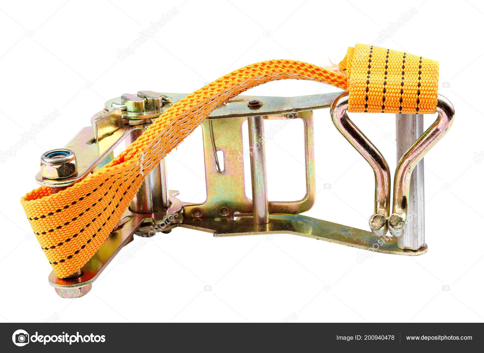 Mechanism Securing Cargo Ties Isolated White Background Stock Photo by ...