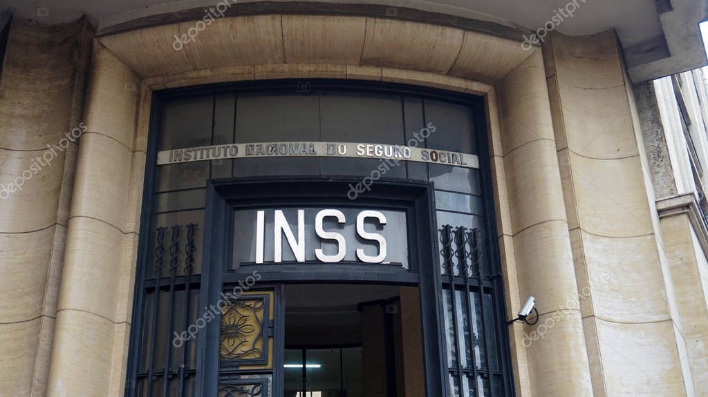 SAO PAULO, BRASIL - 16 DE MAYO DE 2019: fachada del Instituto Nacional ...