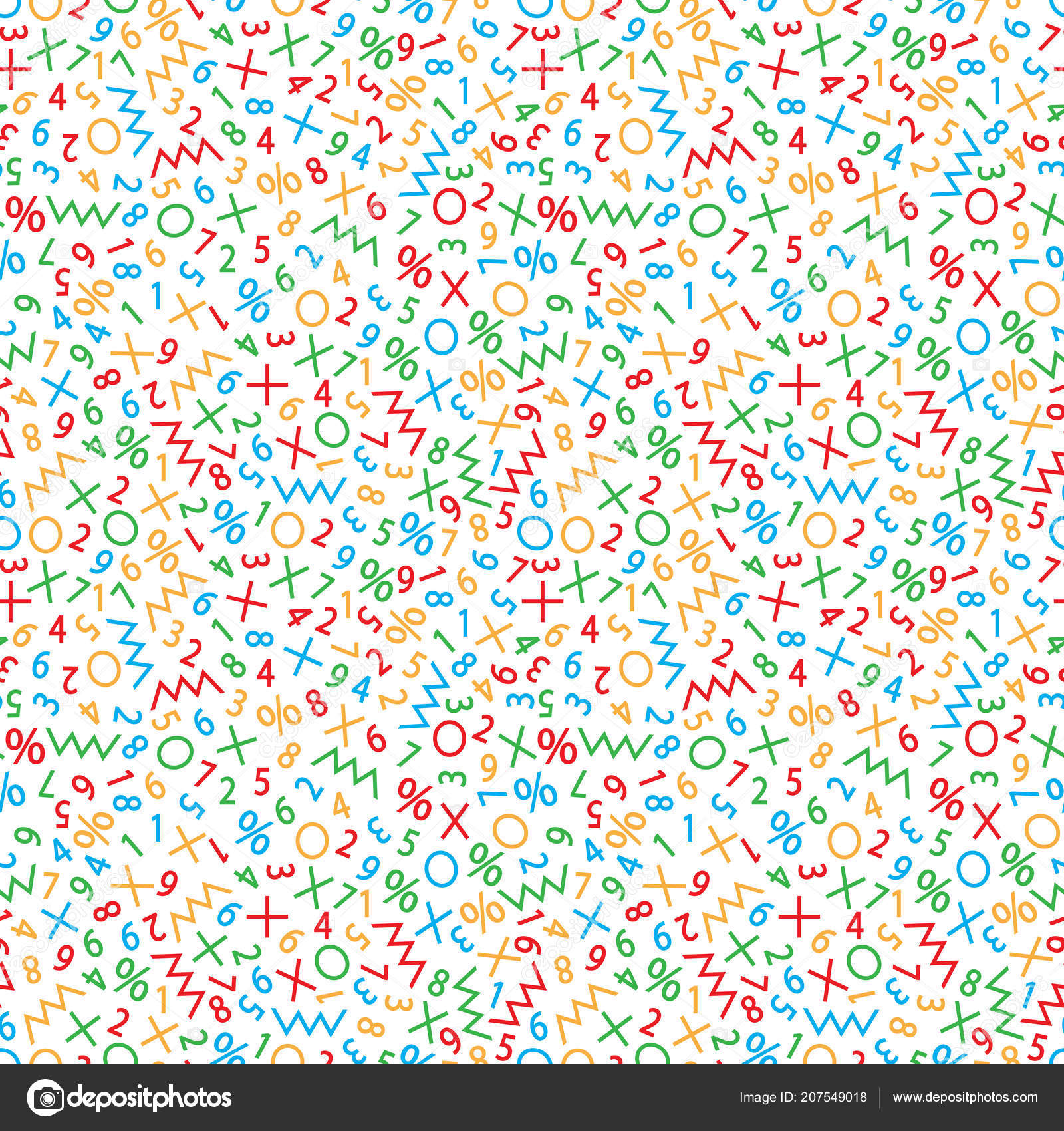 Seamless Background Numbers Math Signs Stock Vector by ©tktyfujvfp ...