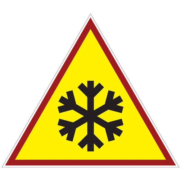 Cold Warning Sign Isolated White Background ⬇ Vector Image by ...