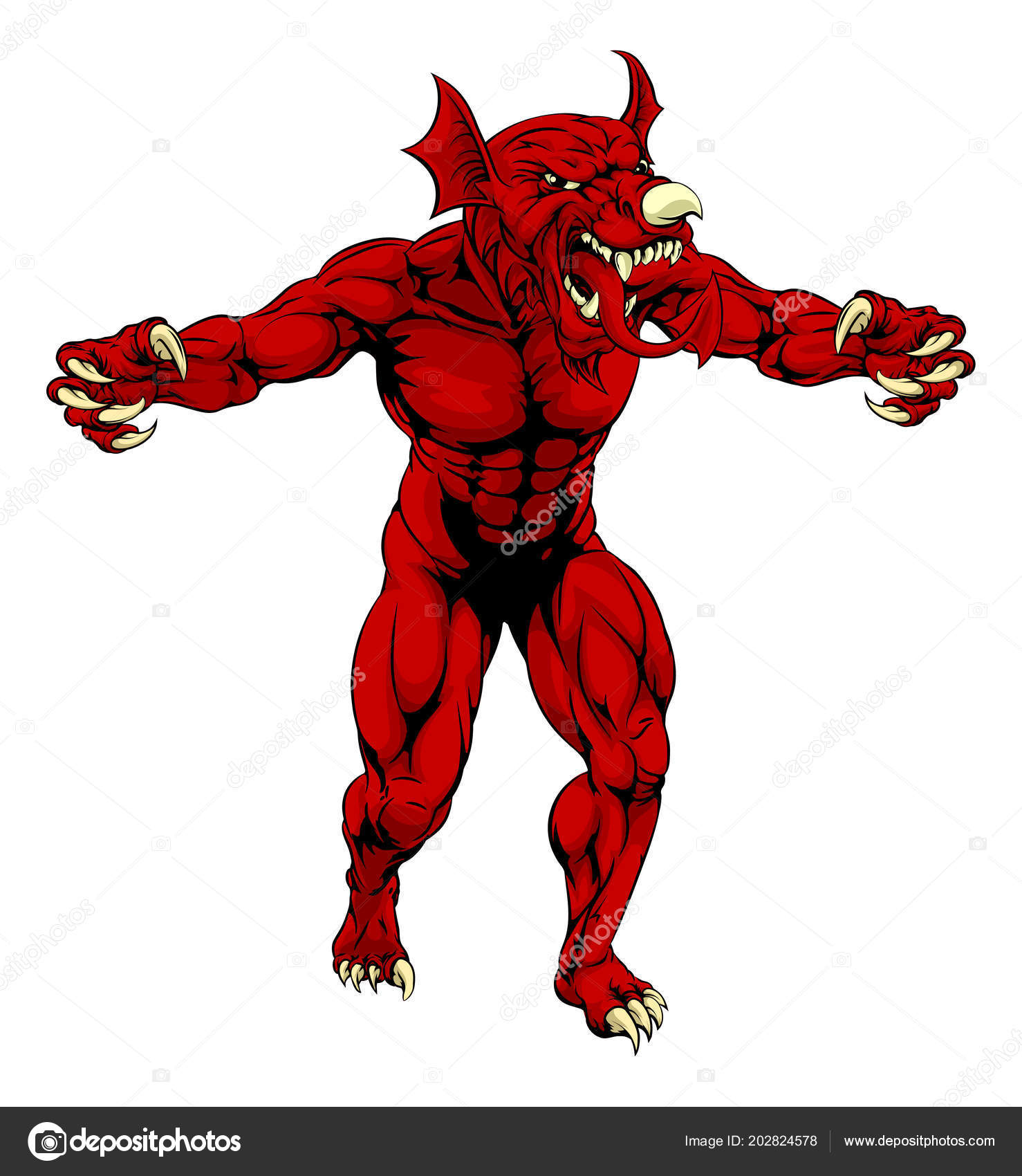 Scary Cartoon Dragon