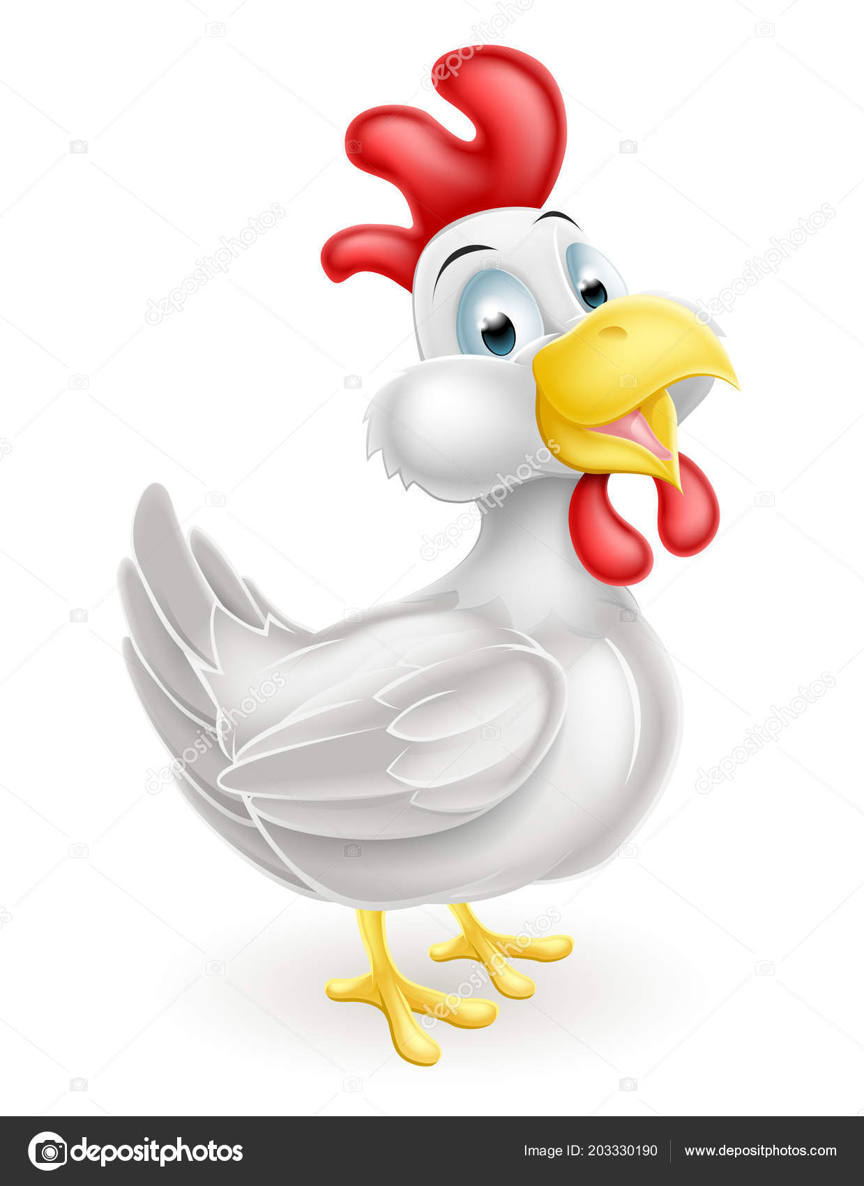 닭고기를 만화 스톡 벡터 - ©Krisdog 203330190