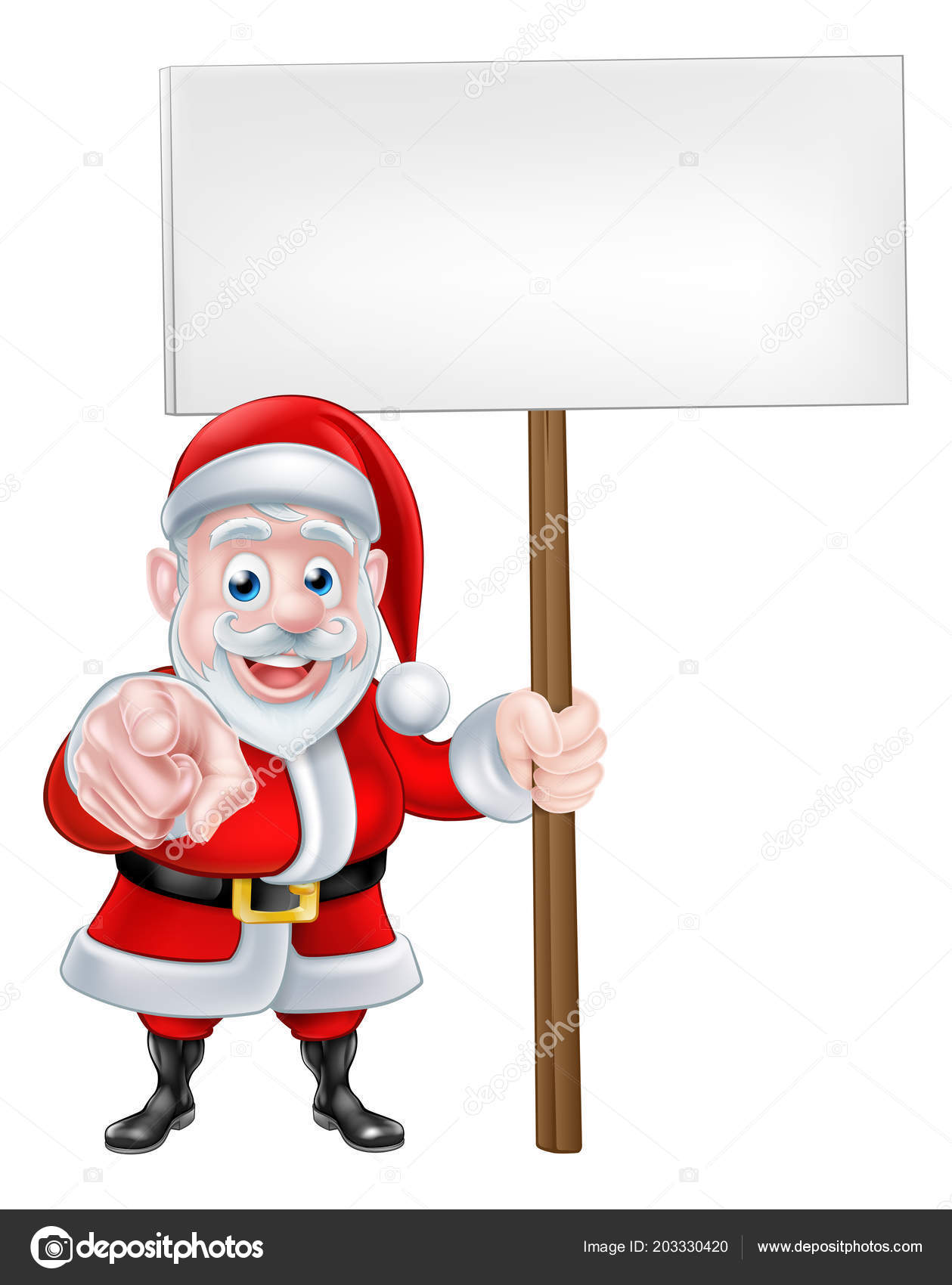 Santa Pointing at You with Sign Stock Vector by ©Krisdog 203330420