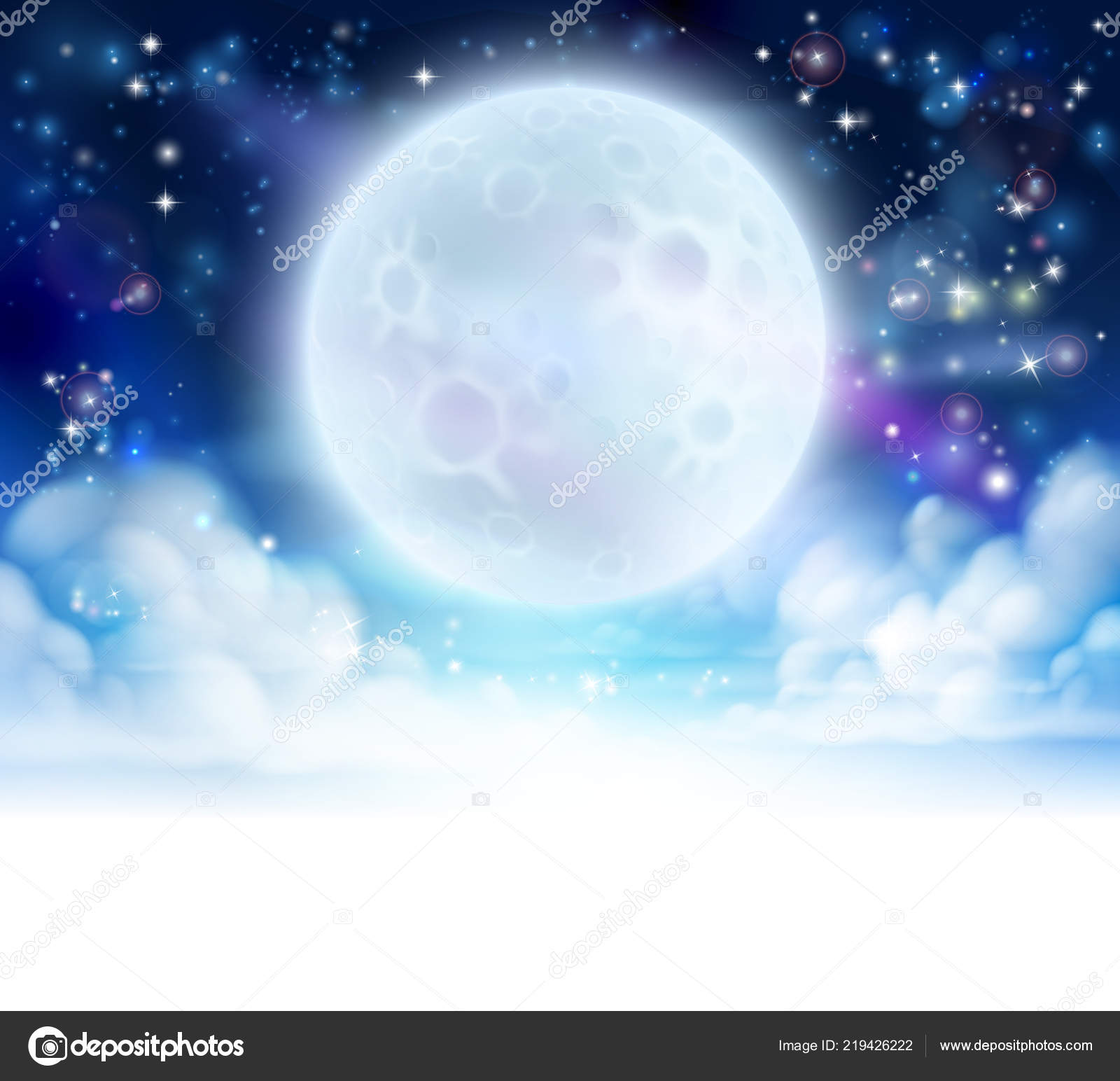 Moon Sky Header Background Stock Vector Image by ©Krisdog #219426222