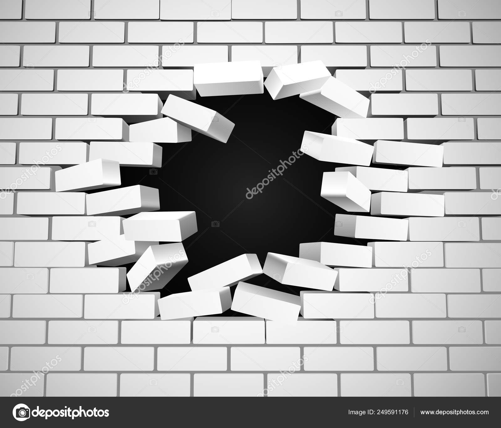Broken Wall Vector