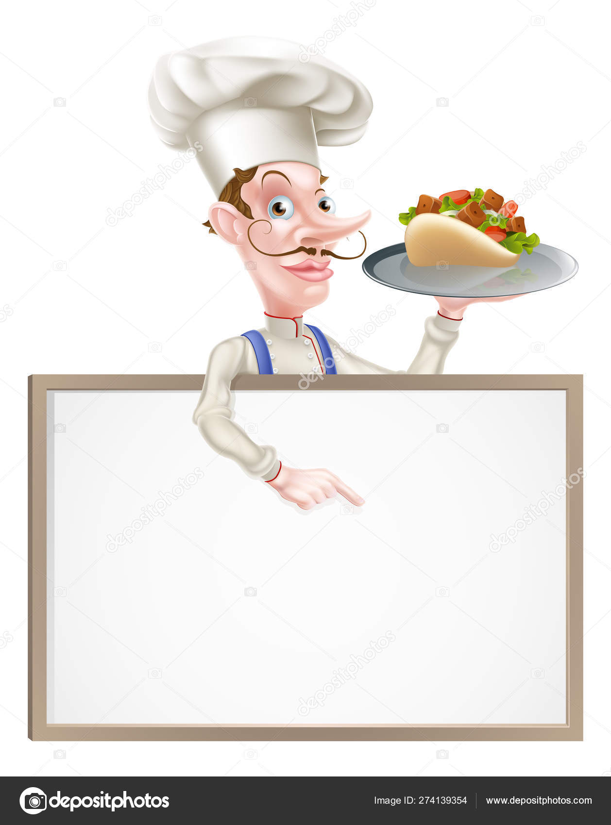 Cartoon Chef Kebab Sign Stock Vector Image by ©Krisdog #274139354