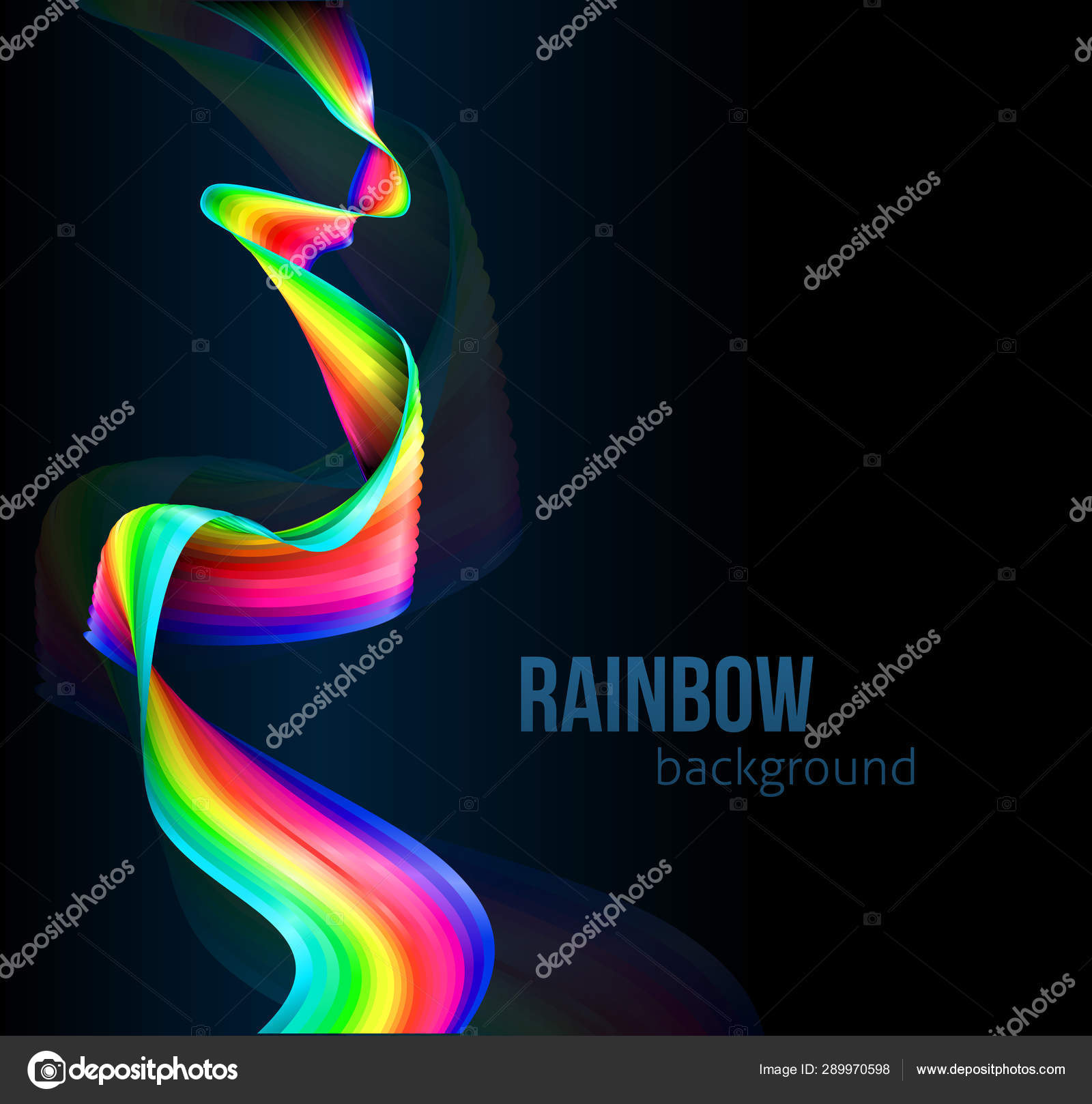 Rainbow Color Ribbon Background Stock Vector by ©Krisdog 289970598